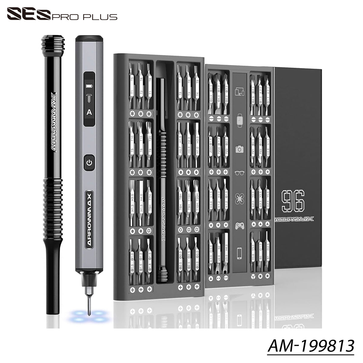 AM-199813 SES Pro PLUS Smart Motion Control Electric Screwdriver (96+6 ...