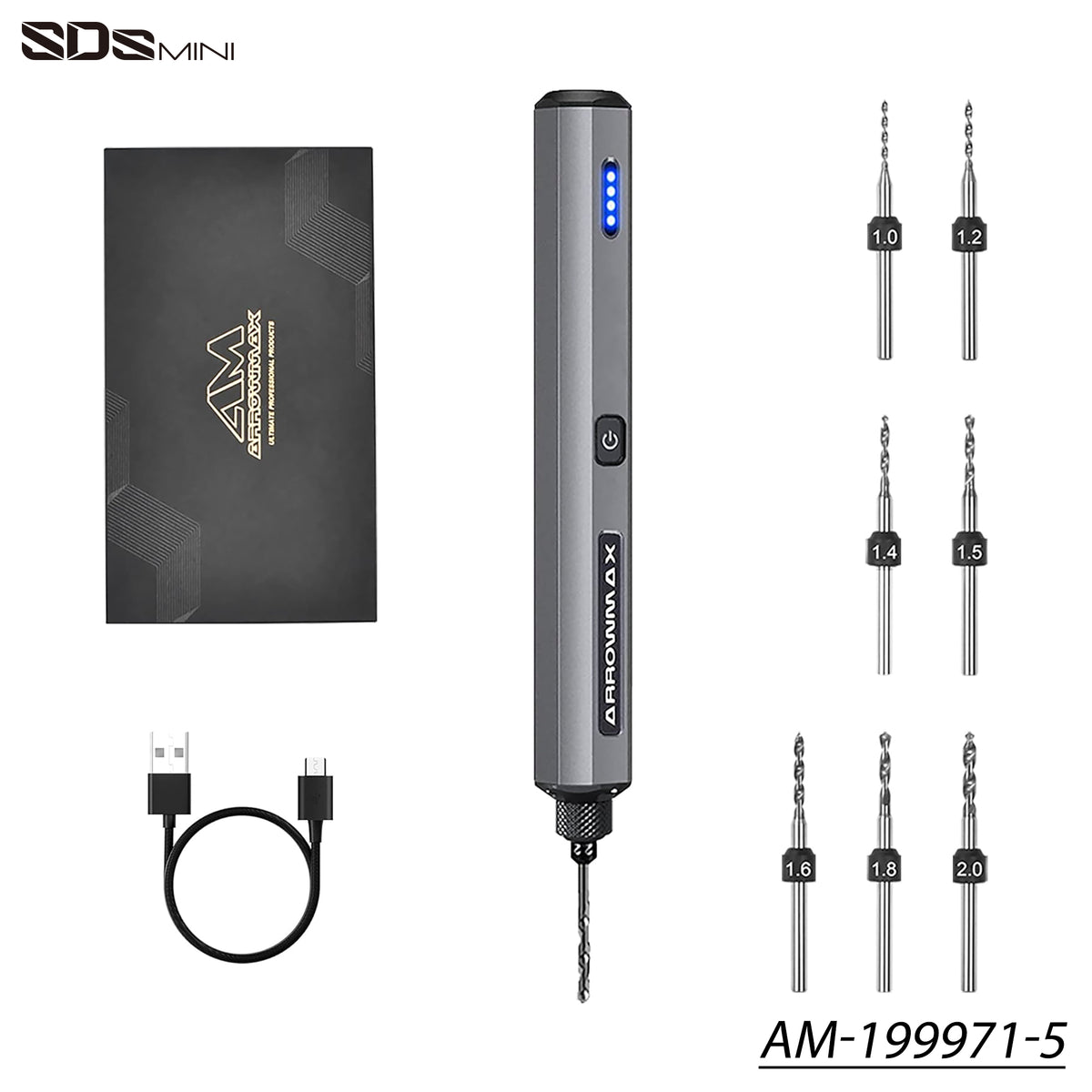 SDS Mini Electric Drill with PCB Drill Bits(AM-199971-5) — am-smart